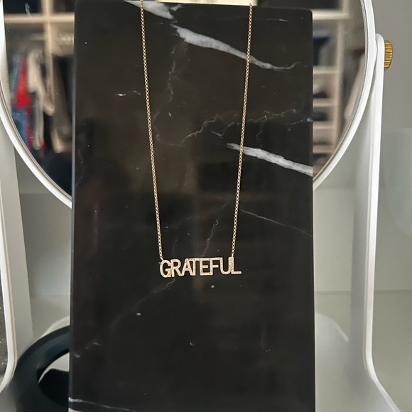 Jewelry | Diamond Grateful Mantra Necklace | Poshmark